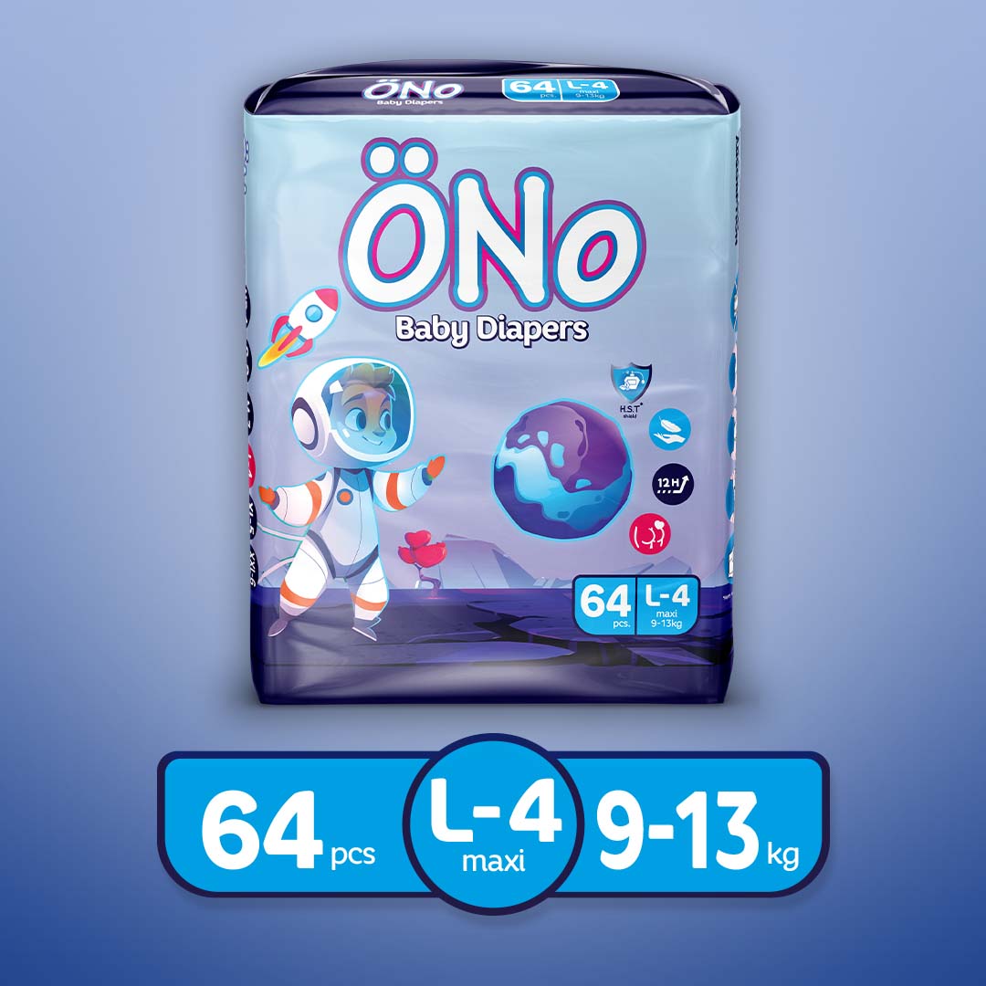 ONo Diapers - L-4 (Maxi) 9-13kg Jumbo Pack 64 Pcs – anabatlamart